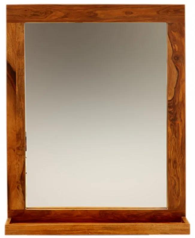 Zrcadlo do koupelny masiv palisandr Leona Světle medová