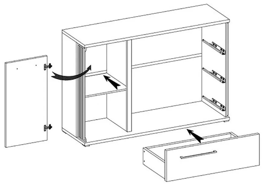 MOLTO c | komoda ML12 | 130 cm | artisan/černá