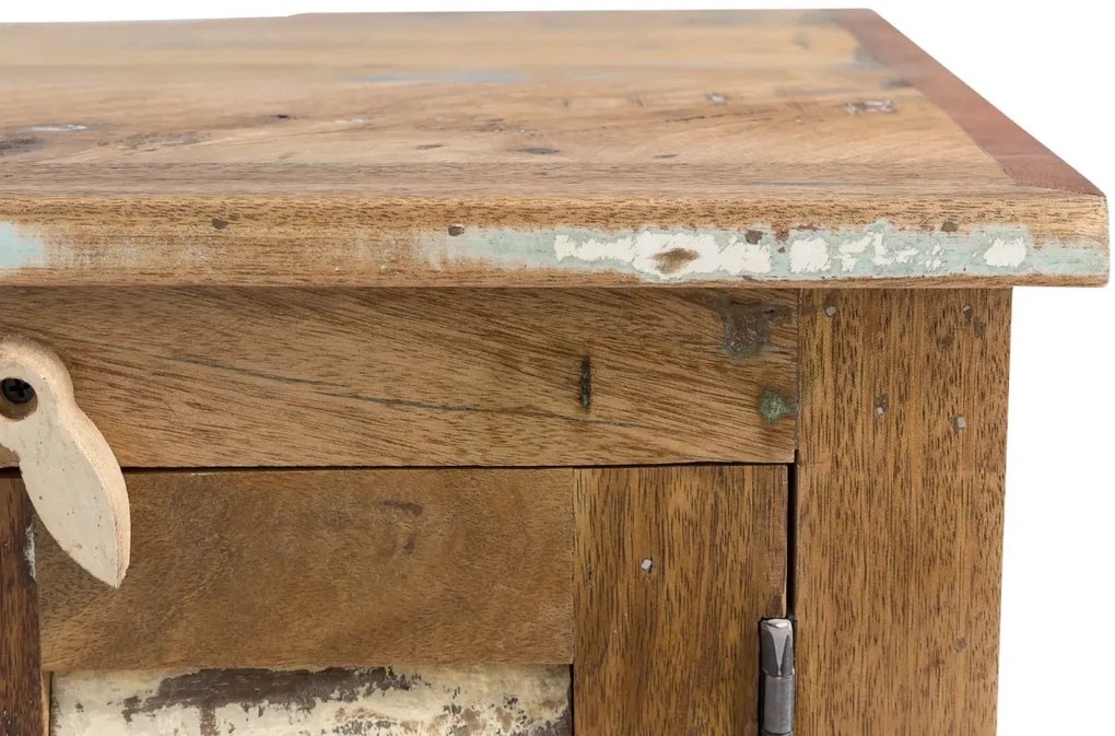 furniture-nabytek.cz - Masivní lavička Westhill z recyklovaného dřeva, lakovaná, vícebarevná