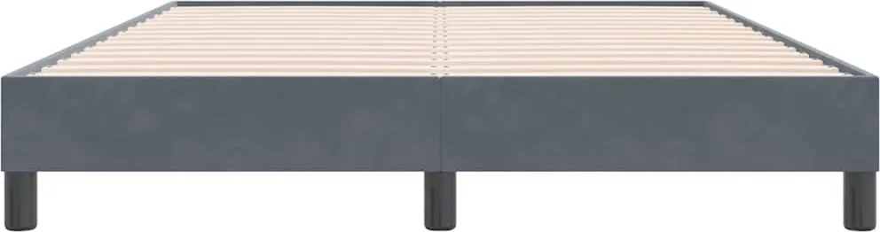 Postel Box Spring bez matrace tmavě šedá 160x220 cm samet 3315880
