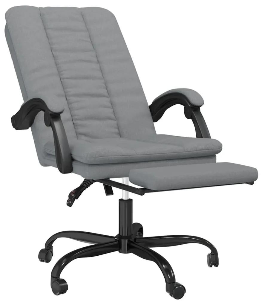 Polohovací kancelářská židle světle šedá textil - Default Title