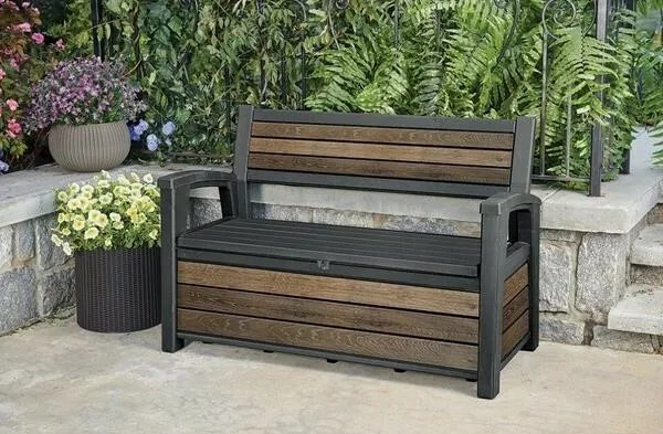 Keter zahradní lavička Deco 227 l, hnědá