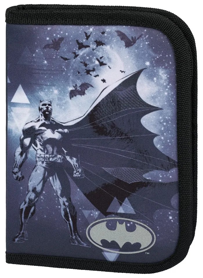 BAAGL - jednopatrový školní penál Batman Storm, 2 chlopně