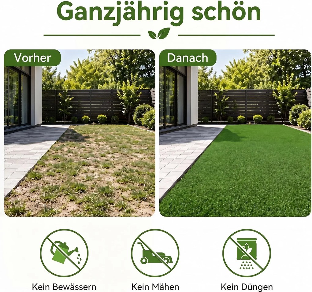 Costway 7 mm umělý trávník venkovní green s drenážním systémem v přírodním