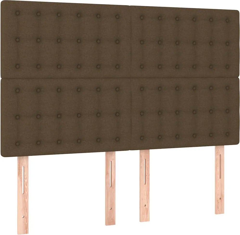 Box spring postel s matrací tmavě hnědá 140x200 cm textil 3128848
