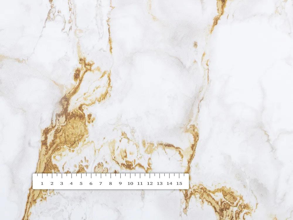 Biante Dekorační obdélníkový ubrus PM-065 Hnědo-béžový mramor 100x160 cm
