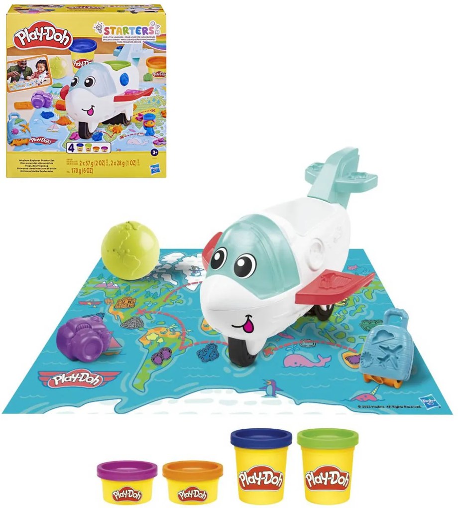 HASBRO PLAY-DOH Průzkumné letadlo kreativní set s modelínou a podložkou 14f88045