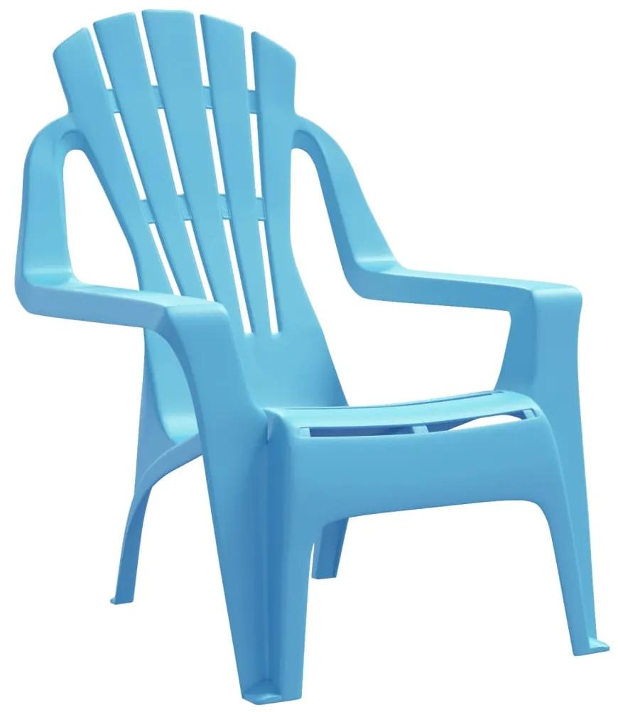 Zahradní židle 2 ks pro děti modré 37x34x44 cm PP vzhled dřeva - Default Title