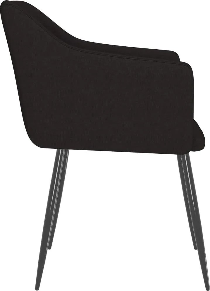 vidaXL Otočné jídelní židle 2 ks textil [323120] Barva: Černá