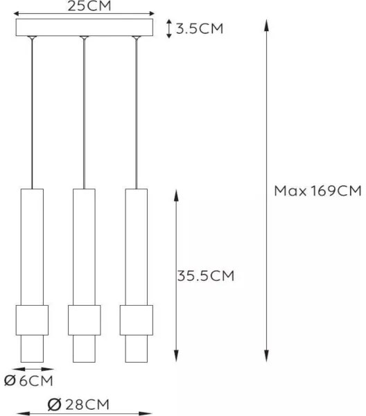 Lucide 24402/15/96 - LED Stmívatelný lustr na lanku MARGARY 3xLED/4W/230V mosaz