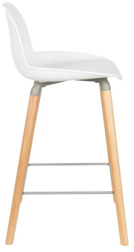 Sada 2 bílých barových židlí Zuiver Albert Kuip, výška sedu 65 cm
