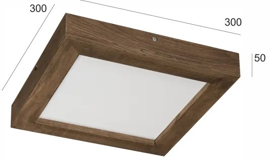 Brilagi-LED Stmívatelné svítidlo WOODY FRAME LED/24W/230V dub 30x30 cm IP44 + DO
