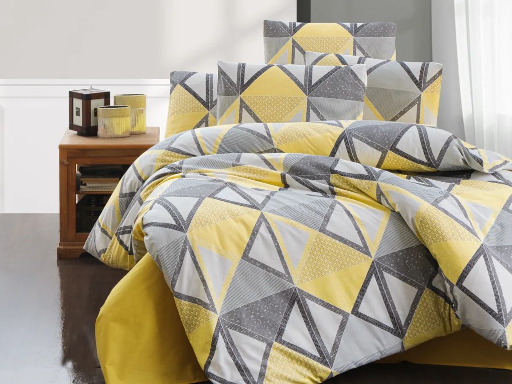 Brotex Bavlněný povlak na polštář Mystery yellow 50x50