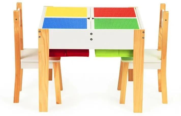 Barevný dětský set stolku a židlí