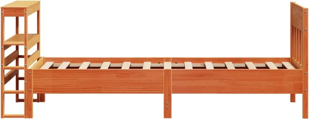 Postel bez matrace voskově hnědá 75 x 190 cm masivní borovice 3306290
