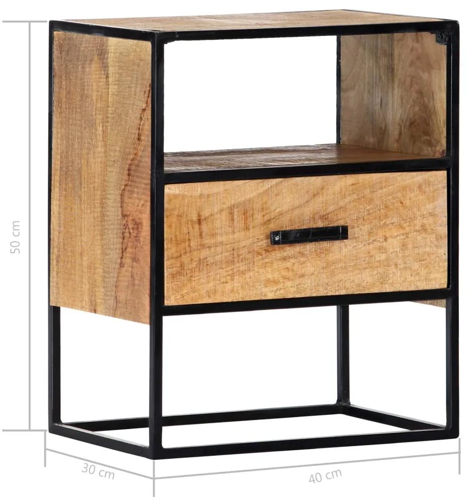 Noční stolek Lovinon - masivní mangovníkové dřevo | 40x30x50 cm