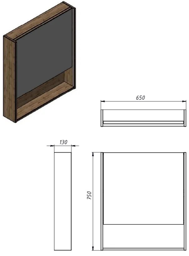 Lavedo Queen white 65 zrcadlová skříňka do koupelny s LED podsvícením