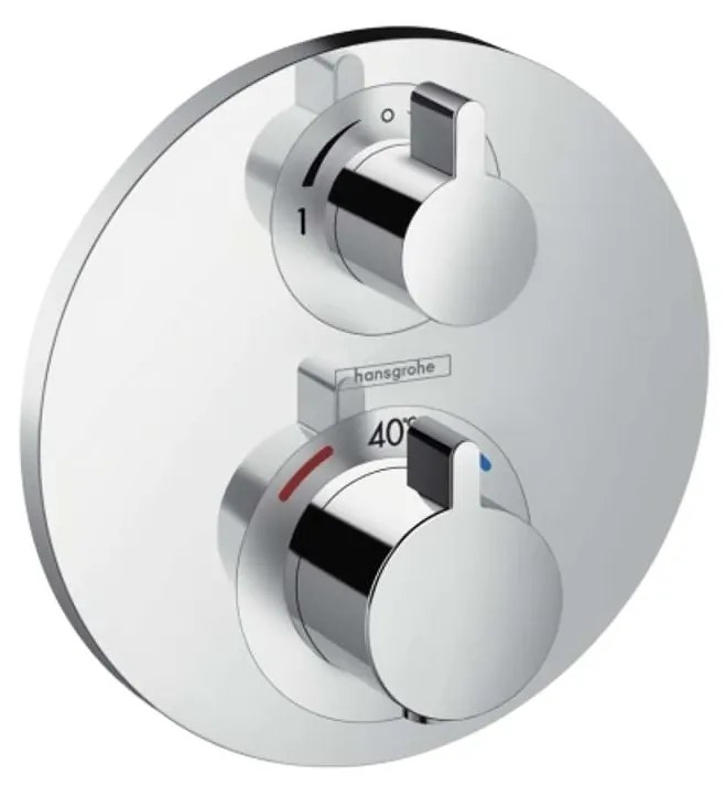 Hansgrohe Ecostat S - Termostatická baterie pod omítku pro 2 spotřebiče, chrom 15758000