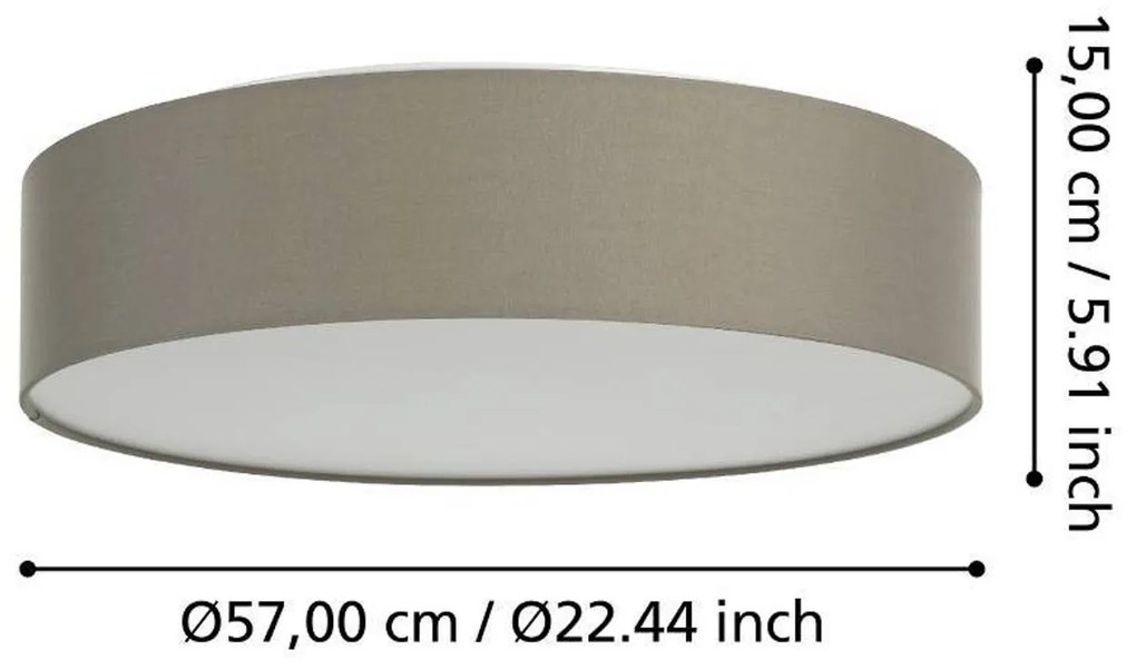 EGLO connect Romao-Z LED stropní světlo Ø57 taupe