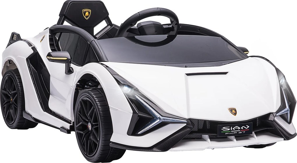 HOMCOM Dětské Elektrické Auto 12V 2 Režimy Jízdy Lamborghini SIAN SUV Hračkové Elektrické Vozidlo s Dálkovým Ovládáním Hudba (MP3/USB) Světlo 3-5 Let