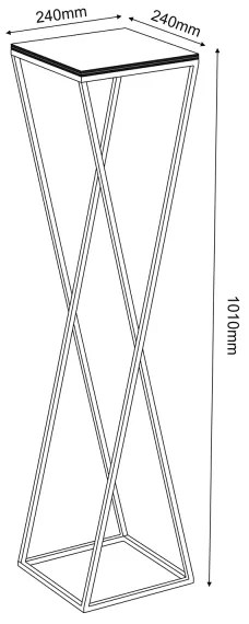 Stojan na květiny 100x24 cm bílá