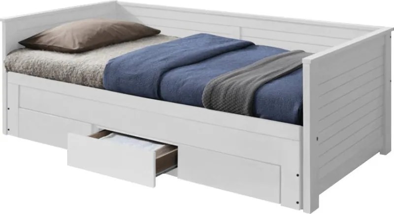 Rozkládací postel 90/180x200, bílá, GORETA Kondela 0000252396