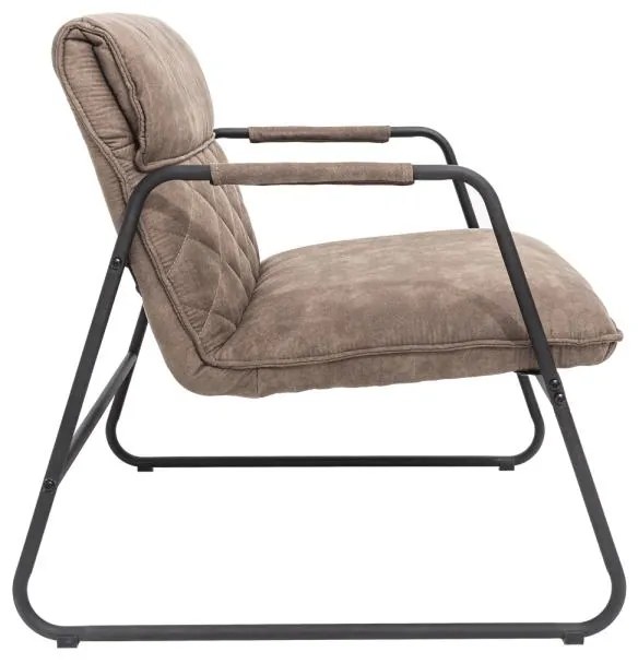 Designové křeslo Derrick, šedohnědé taupe