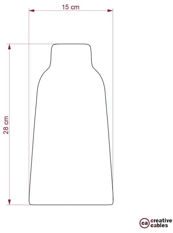 creative cables Keramické stínidlo ve tvaru lahve z kolekcie Materia Barva komponentu: Bílá