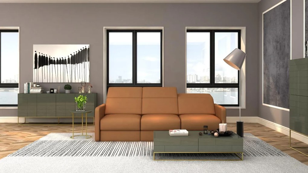 Konferenční stolek Rose Hill 119 cm zelený/zlatý