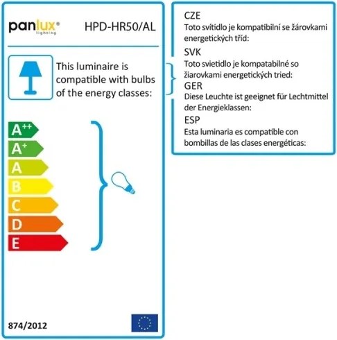 Podhledové svítidlo Panlux HPD-HR50/AL stříbrná
