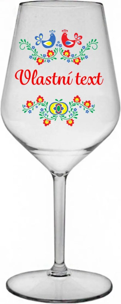 Personalizovaná nerozbitná sklenice s folklórním vzorem