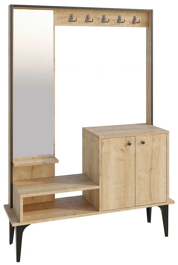 Designová předsíňová sestava Ballari vzor dub
