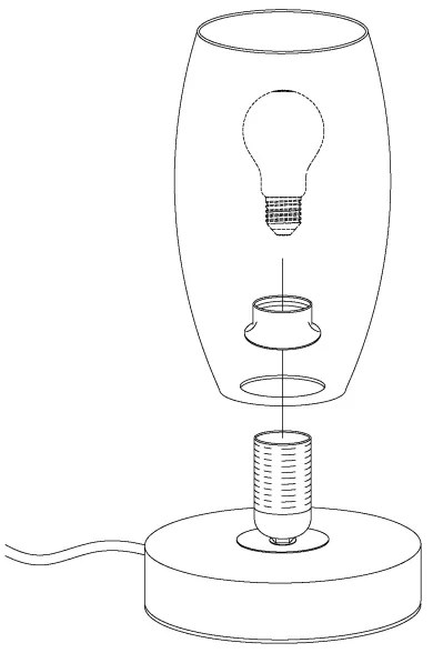Eglo 97589 - Stolní lampa BATISTA 3 1xE27/40W/230V