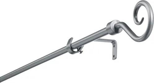 Záclonová tyč stříbrná Ø 16 mm vytahovací 200-300 cm