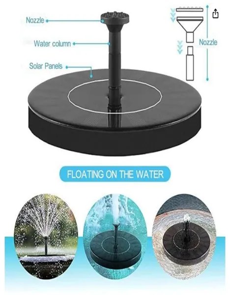 Solární fontána pro jezírko 150L h