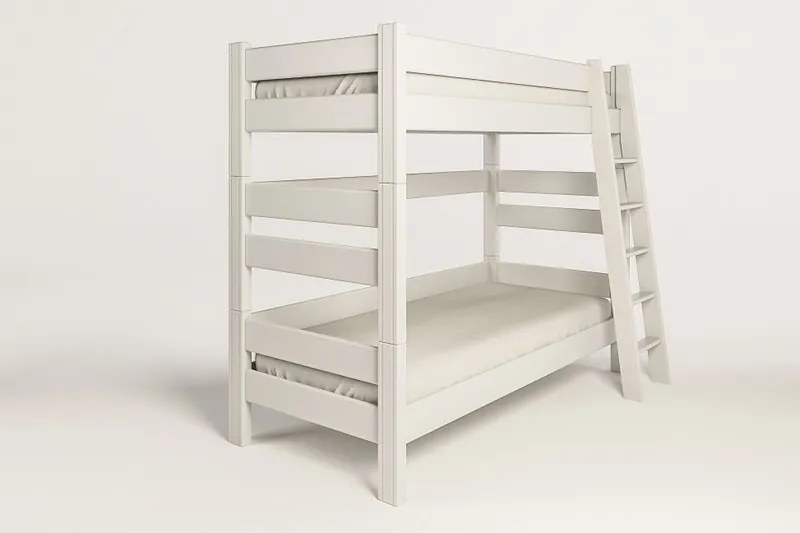 Patrová postel Sendy, výška 180 cm, buk bílá 90/200 buk - cink bílá