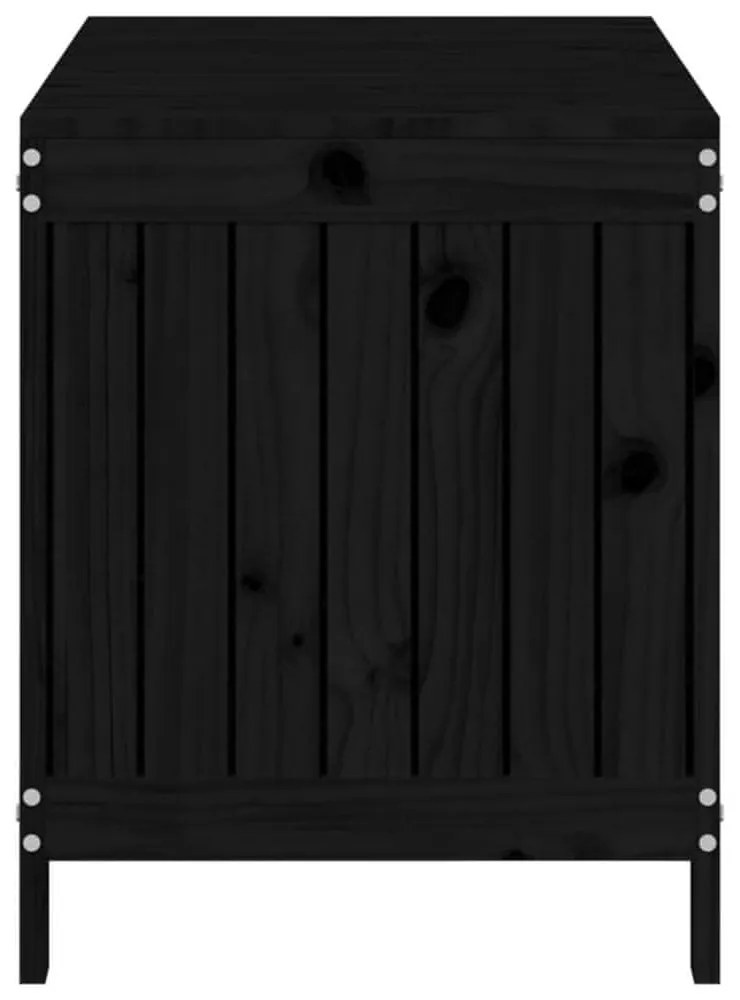 Petromila Zahradní úložný box černý 115 x 49 x 60 cm masivní borové dřevo