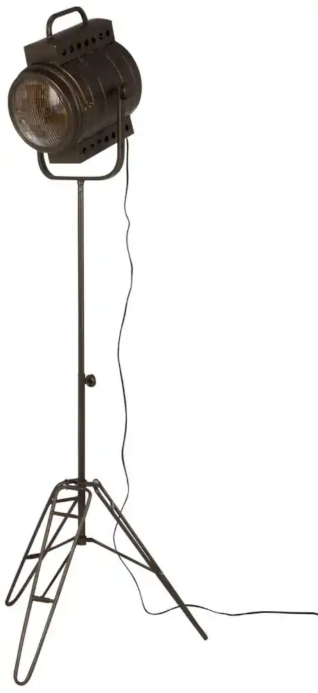 Černá kovová stojací lampa Industrial - 60*50*170cm | BIANO