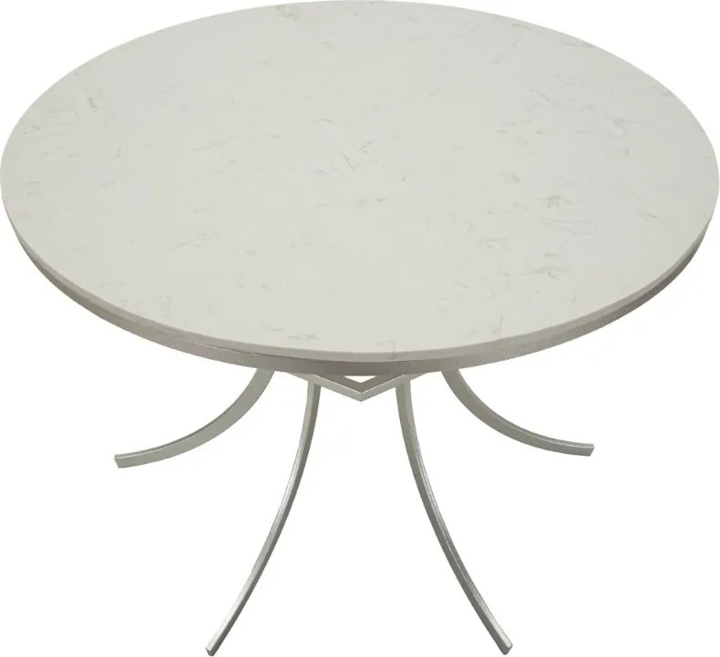 Designový jídelní stůl Nagendra 100 cm stříbrný