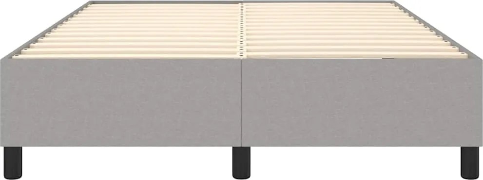 Rám postele s boxspringem světle šedý 140 x 190 cm textil 3120854