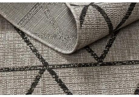 Dywany Luszczow Kusový koberec SIZAL FLOORLUX 20508 stříbrný / Černá TROJÚHELNÍK Rozměr koberce: 240 x 330 cm