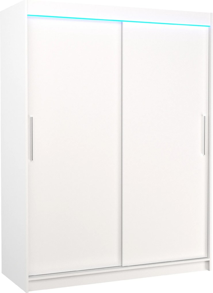 ADRK Furniture Posuvná skříň s LED osvětlením DENVER 150 SW-DEN-W-150+L-V113