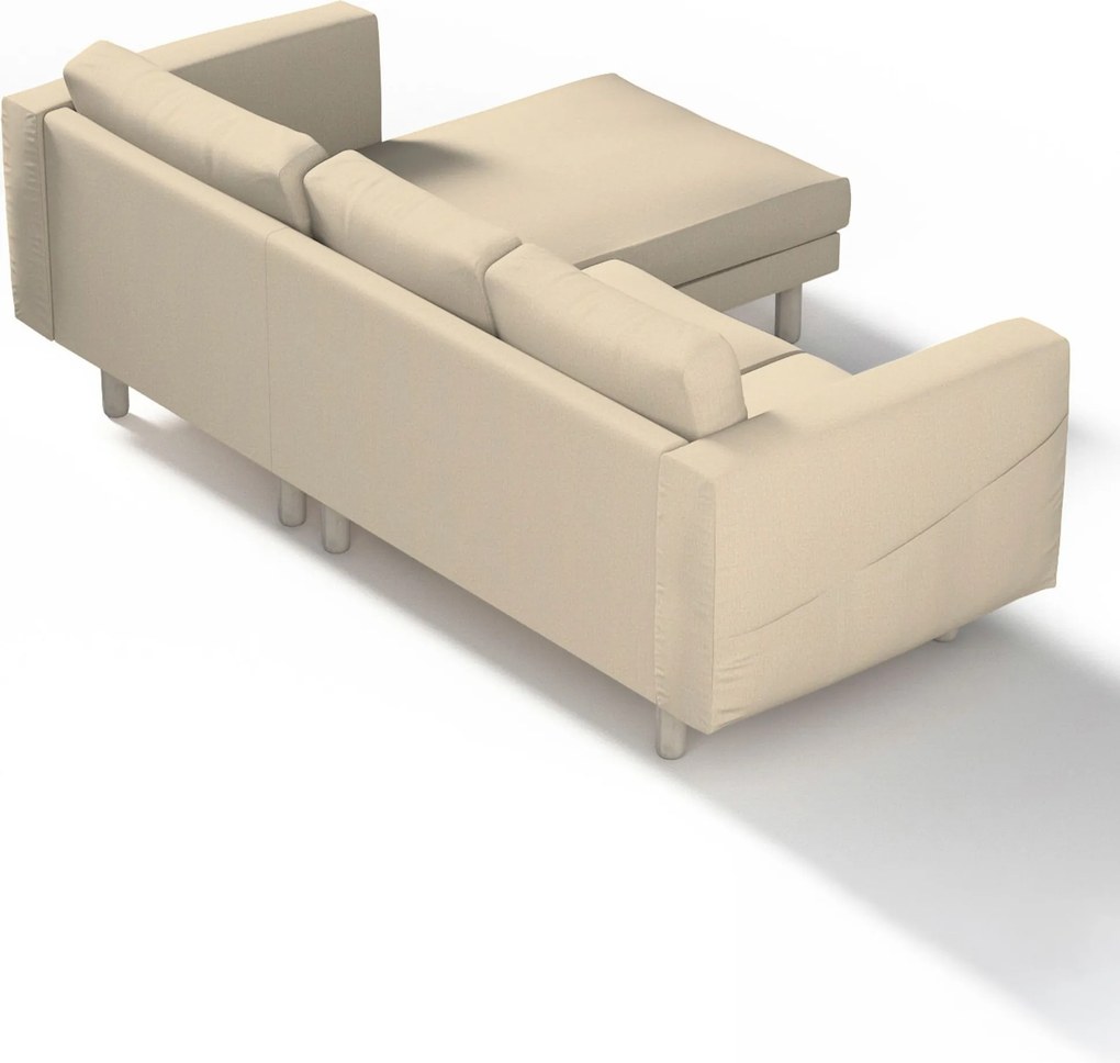 Potah na pohovku IKEA Norsborg 3-místná se šezlongem barva béžová látka pletený vzor