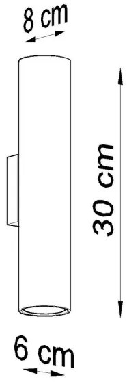 Sollux SL.0944 - Nástěnné svítidlo LOOPEZ 2xGU10/10W/230V černá/měď