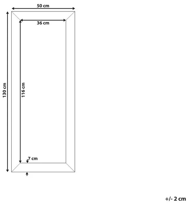 Zrcadlo 50x130cm, stříbrné MARANS Beliani