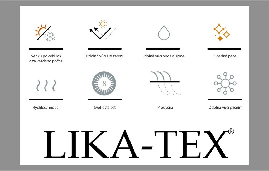 Doppler PARIS LIKA-TEX(R) antracit - luxusní polohovací zahradní křeslo