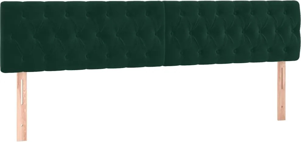 Box spring postel s matrací tmavě zelená 200x200 cm samet 3131162