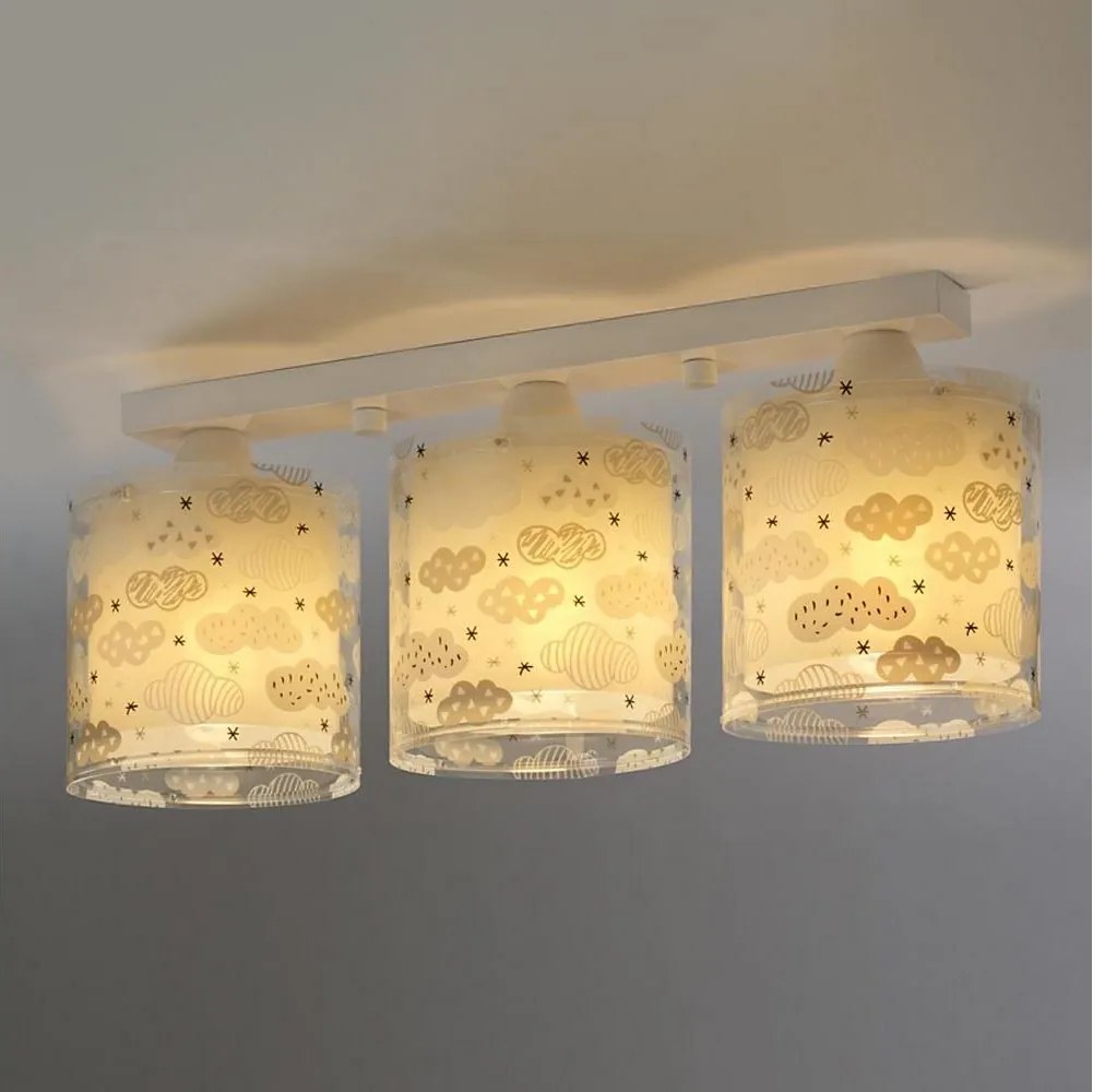 | Dalber D-41413E - Dětské stropní svítidlo CLOUDS 3xE27/60W/230V | 41413E