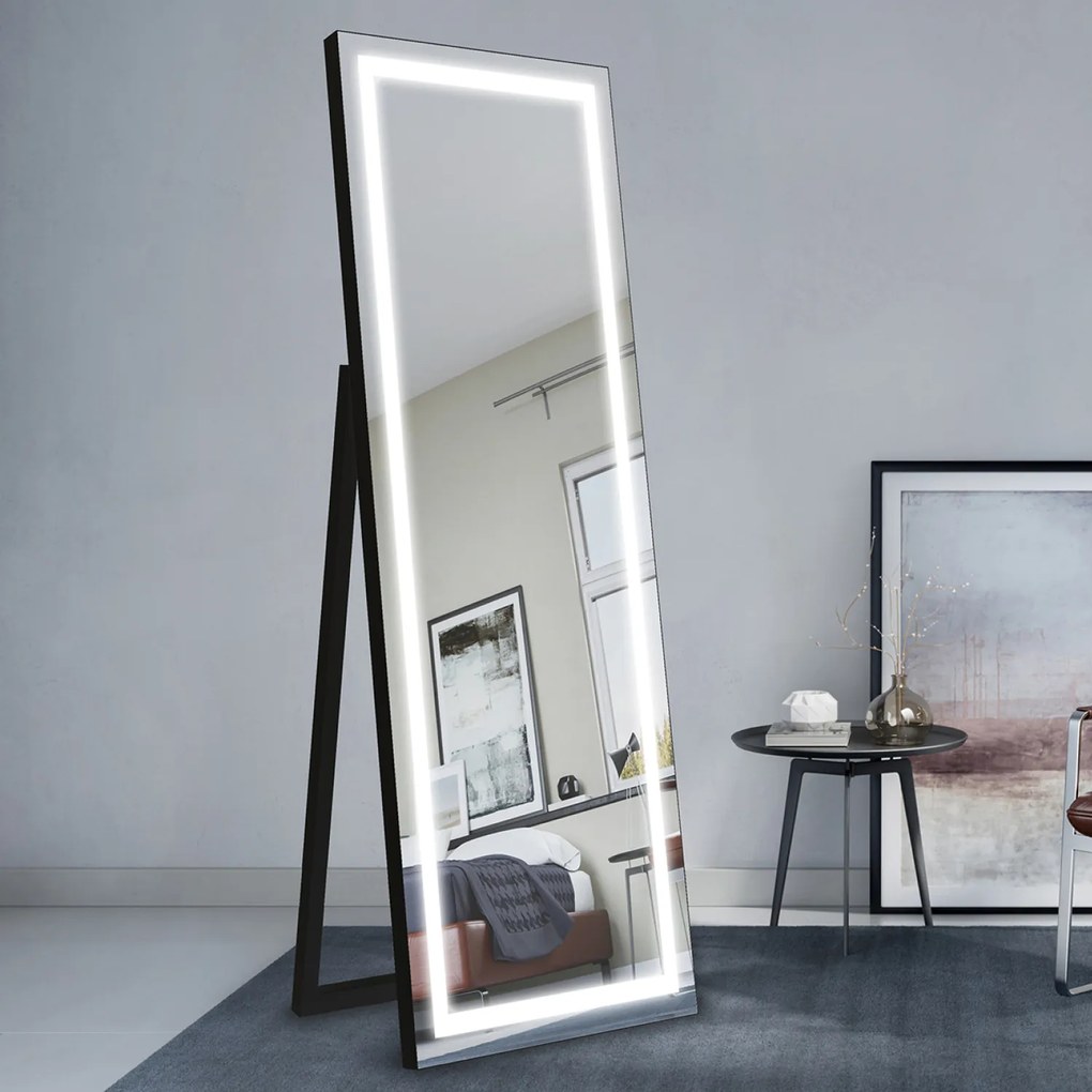 Zrcadlo Hedera LED Black Rozměr: 70 x 180 cm