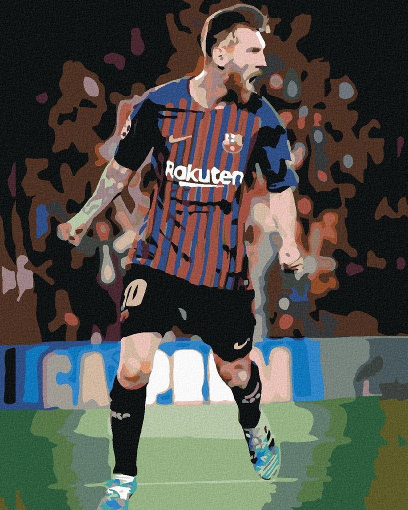 zuty malování podle čísel - lionel messi, 40x50 cm, vypnuté plátno na rám